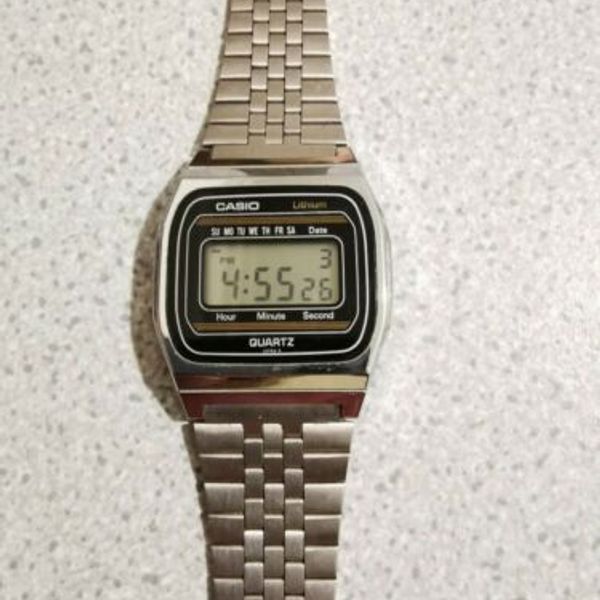 Vintage retro Casio 155 B816, QW.155, Japan Year 1980 Lithium ...