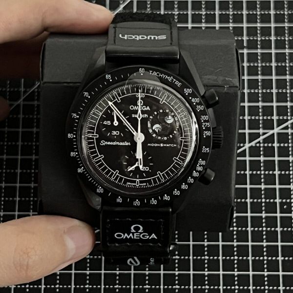 Swatch Moonswatch Mission To The Moonphase - Full Moon ( Black ...