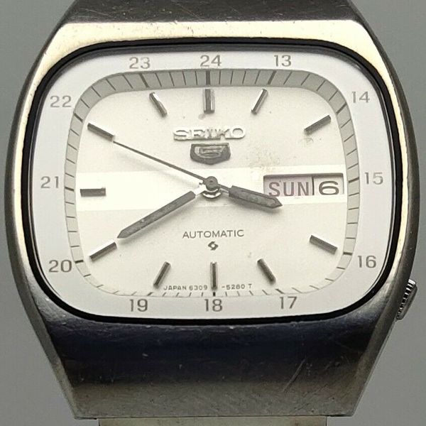 VINTAGE SEIKO 5 AUTOMATIC 6309-5230 WRIST WATCH FOR MEN | WatchCharts ...