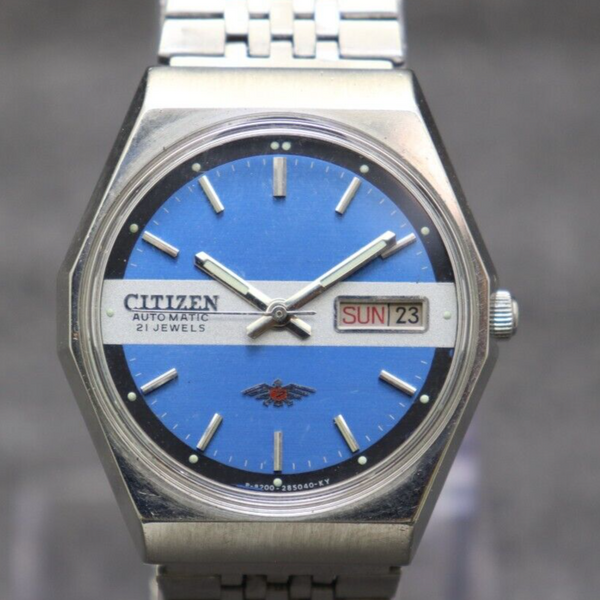 vintage citizen automatic day date movement no. 8200A japan made men's ...