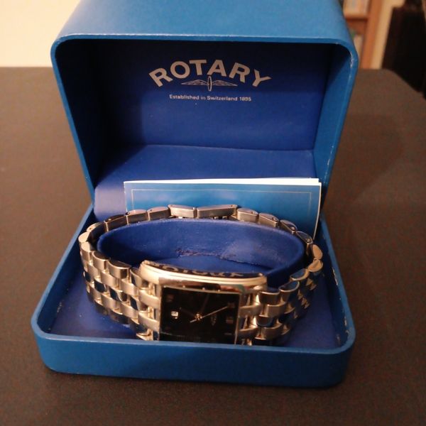 Rotary Classic Square Faced Analogue Watch Ref No 10780. New Battery ...