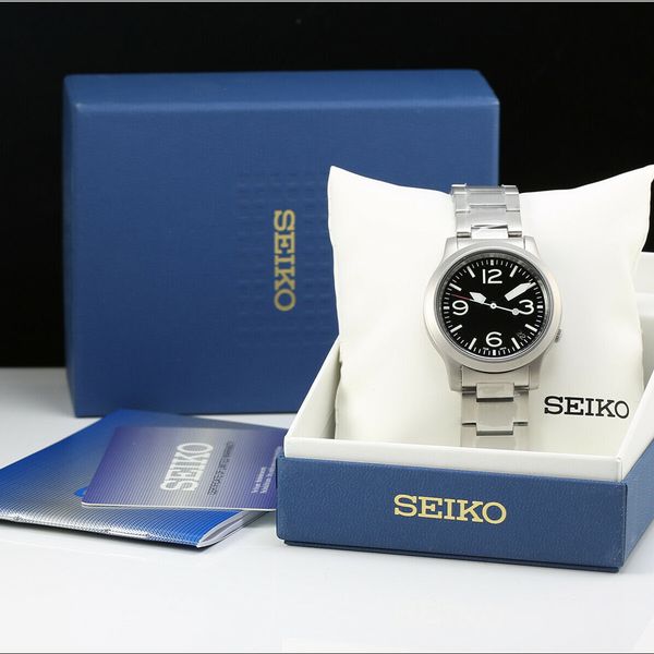 New SEIKO 7S26-02J0 Automatic 21j Watch - Aviator Pilot Sterile Dial ...