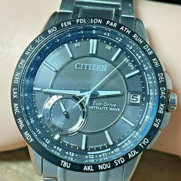 Citizen Satellite Wave F150-S100178 GPS Eco-Drive Solar Mens Watch ...