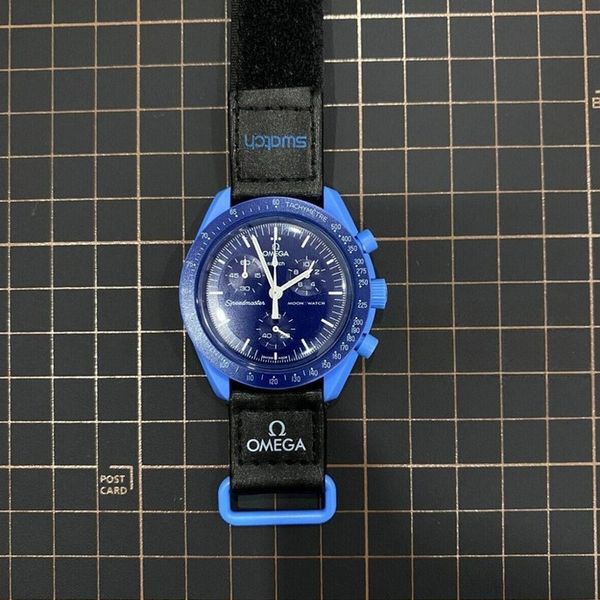 new x Omega Bioceramic Moonswatch Mission Neptune Watch -With Box #10 ...