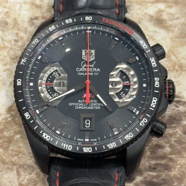 Tag Heuer Grand Carrera Calibre 17 RS2 Titanium PVD Chronograph 43mm ...