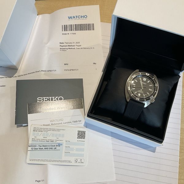 Seiko Prospex Men's Black Watch - SPB317J1 â slim turtleâ | WatchCharts ...