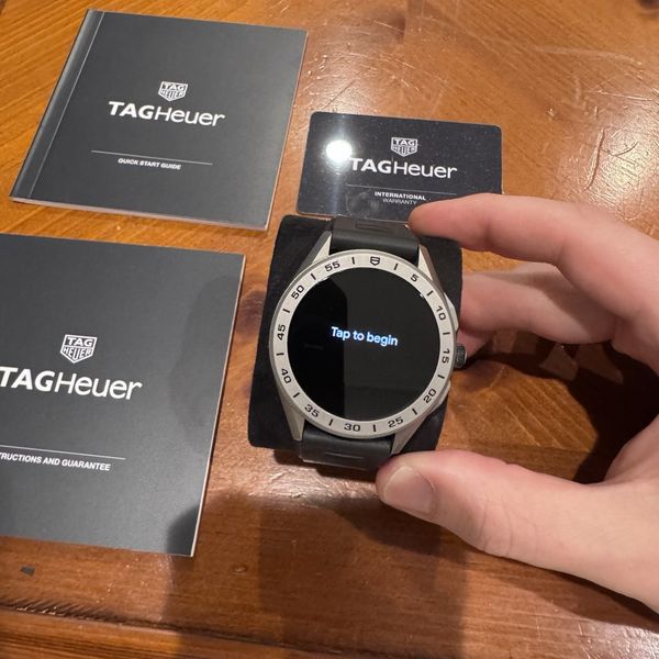 Tag Heuer Connected Smart Watch Mens Black Rubber Titanium 45 ...