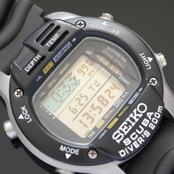 Vintage Seiko Scuba Master Men's Digital Diver 1990 Quartz M796-5A10 ...