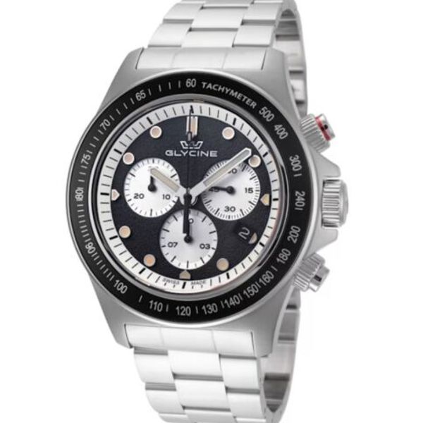 Glycine men's Combat Chronograph Black/Silver (GL1045) | WatchCharts ...