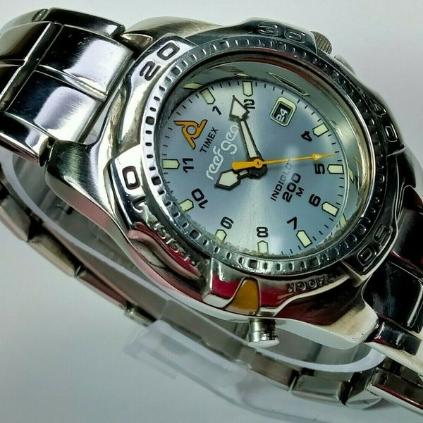 Timex Reef Gear Indiglo Quartz Movement Mens Analog Dial Date Wrist ...