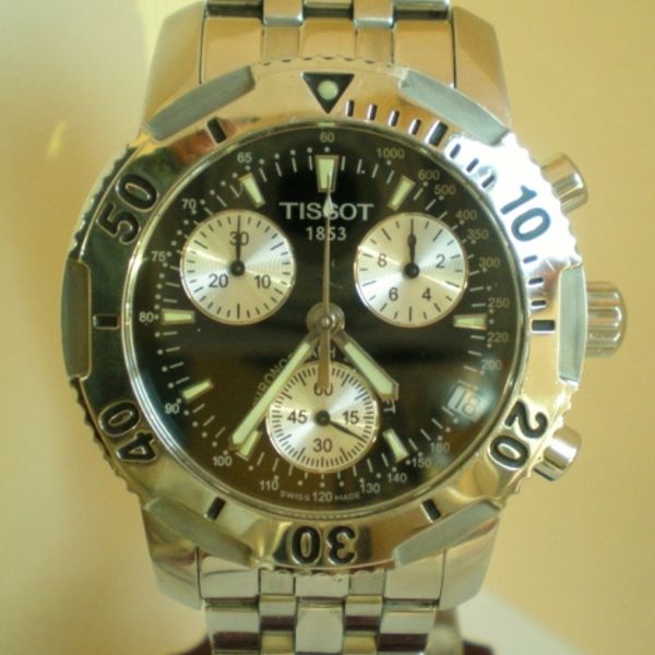 SOLD! Beautiful TISSOT PRS-200 Chronograph - Black Dial | WatchCharts Marketplace
