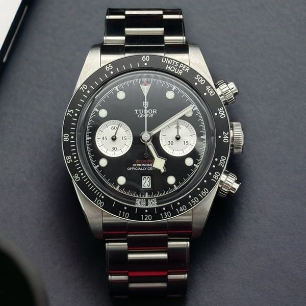 Tudor Black Bay Chronograph Chrono Black Dial Reverse Panda ...