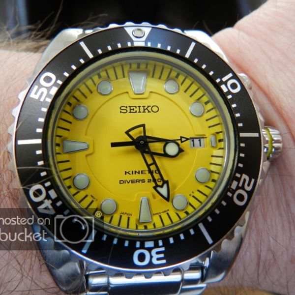 FS: Seiko SKA 367 BFK Yellow Kinetic SOLD;;SOLD | WatchCharts Marketplace