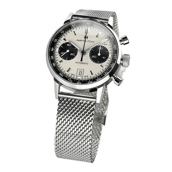 NEW HAMILTON INTRA-MATIC 68 AUTOMATIC CHRONOGRAPH MESH BRACELET ...
