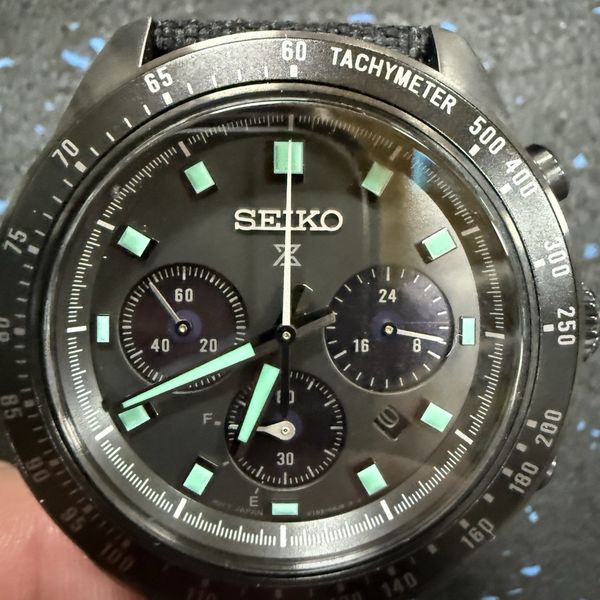 Seiko Prospex Black Series Speedtimer Solar Chronograph Black Men's ...