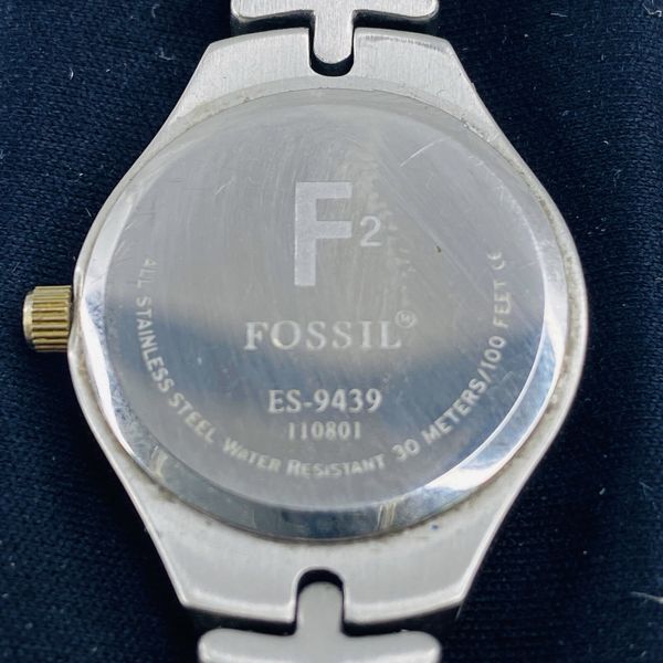 Fossil Womens Watch Silver Gold Two Tone F2 Date 22mm Round - New ...