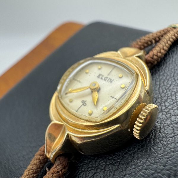 Vintage Elgin Mechanical Ladies Cocktail Watch Gold Plated ...