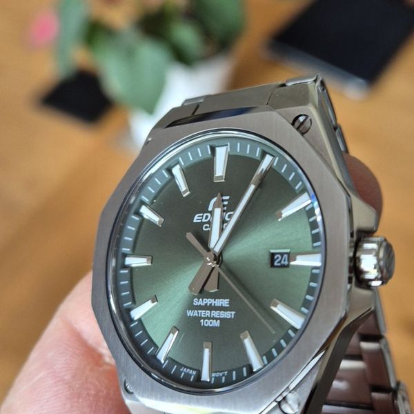Casio Edifice EFR-S108D-3AVUEF Watch Dark Green Dial | WatchCharts ...