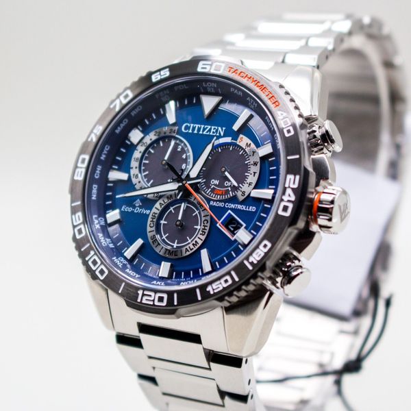 Citizen Promaster Eco-Drive Blue Chronograph Dial Men's Quartz Watch ...