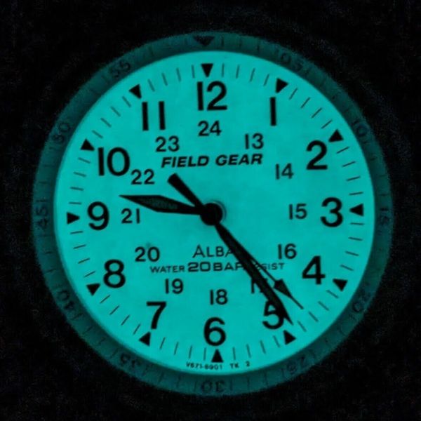 SEIKO ALBA FIELD GEAR Military Watch V671-6001 1995 White Backlight ...