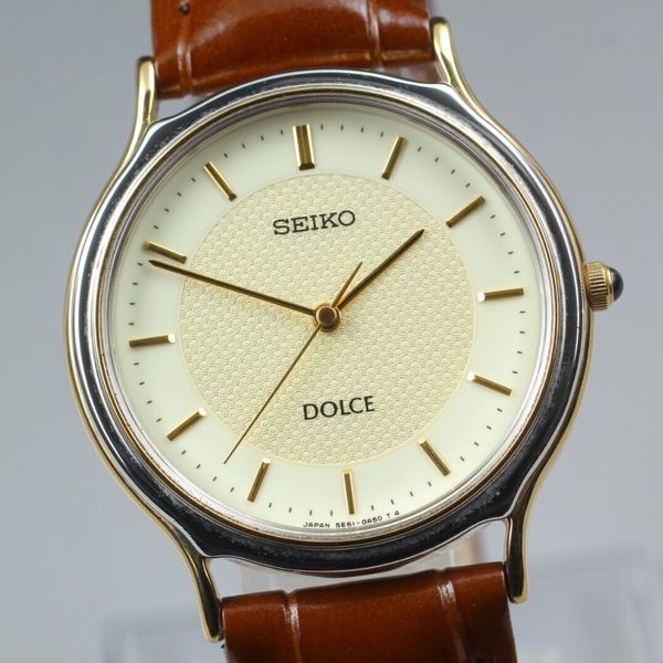 [MINT] Vintage Seiko Dolce 5E61-0A20 Men's Watch New Leather Band | WatchCharts Marketplace