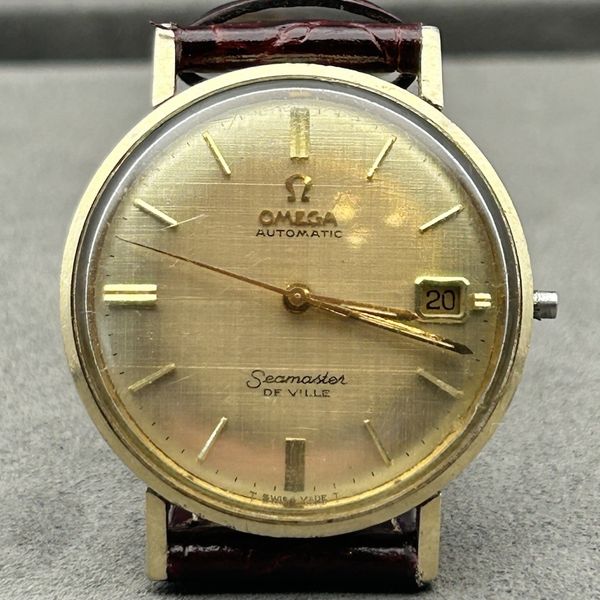1960s OMEGA SEAMASTER DeVILLE 14k Gold Filled Automatic *Rare Gold ...