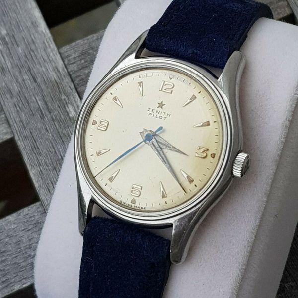 Vintage Zenith Pilot watch - Zenith Calibre 120 movement - 1955 ...