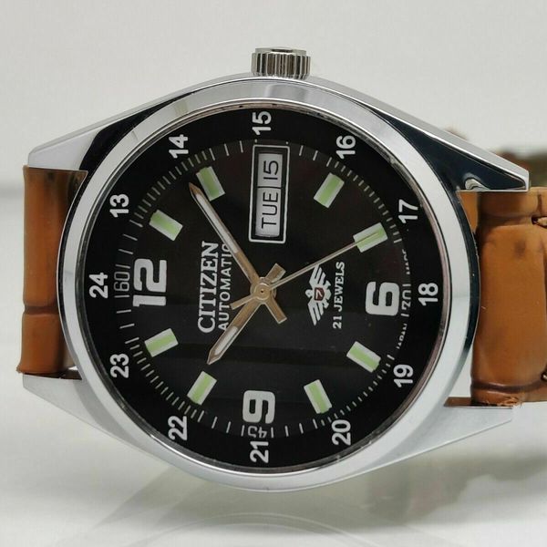 Citizen Automatic Day Date Black Color Dial Men's Wrist Watch Working ...