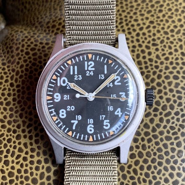 1976 Hamilton GG-W-113 Hack US Military Issued Stainless Steel Watch ...