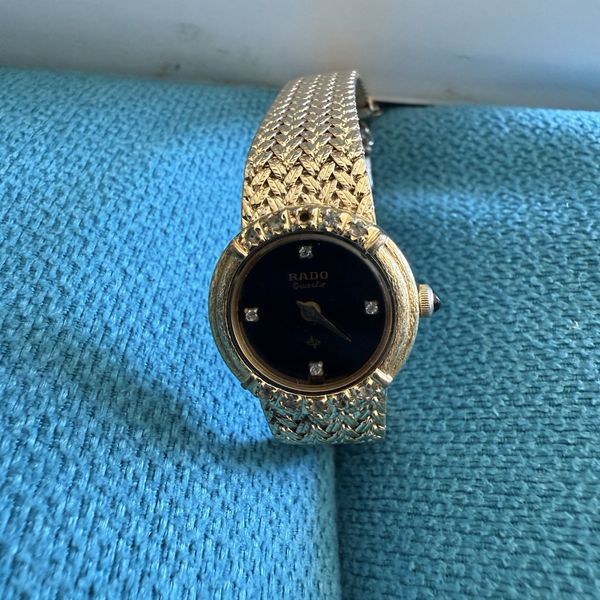 Small Vintage Ladies Round RADO Gold Wristwatch - With RADO Box. Not ...