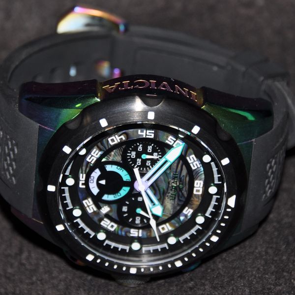 Invicta Speedway Men's 50mm Abalone Dial Rainbow Iridescent Chrono ...