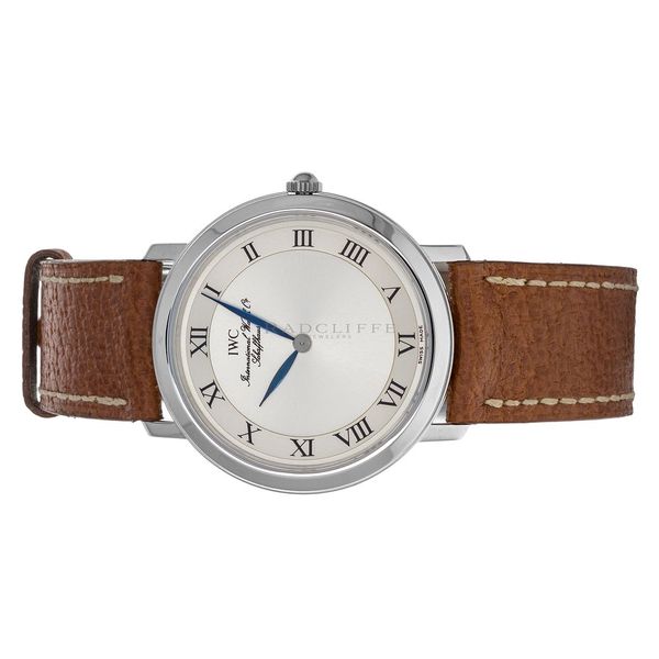 FS- IWC IW2009-02 Portofino Silver Roman Dial Platinum Manual Wind ...