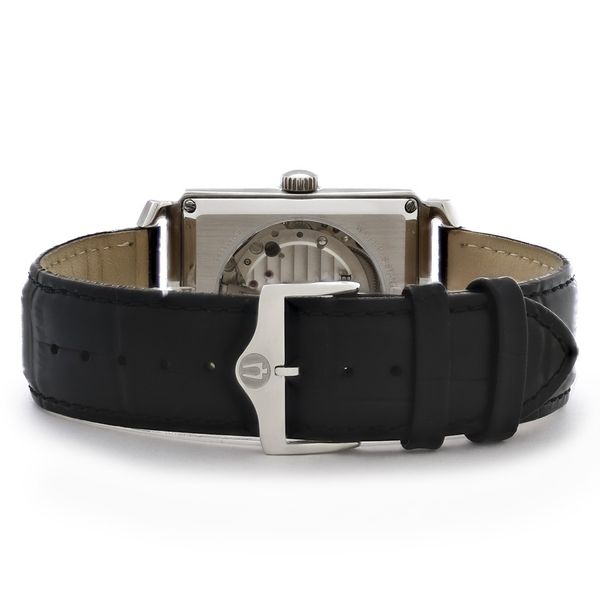 Bulova Sutton Mens Stainless Steel Black Dial Automatic Watch 96A269 ...