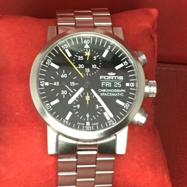 Fortis Three Register Chronograph Spacematic Day Date V7750 Automatic ...