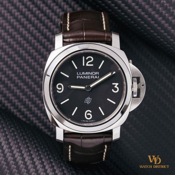 Feb 2023 44mm Panerai Luminor Base Logo PAM01086 Black Dial ...
