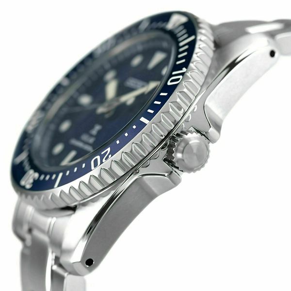 Seiko Menâ s Prospex Solar Diver Blue Dial Stainless Steel Watch SNE585 ...