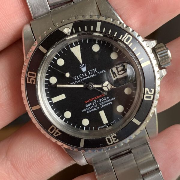 1970 Rolex 1680 Red Submariner excellent mk4 | WatchCharts Marketplace