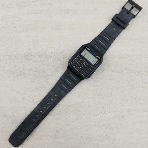 Casio CA-53W Databank Calculator Watch Black Vintage Water Resistant ...