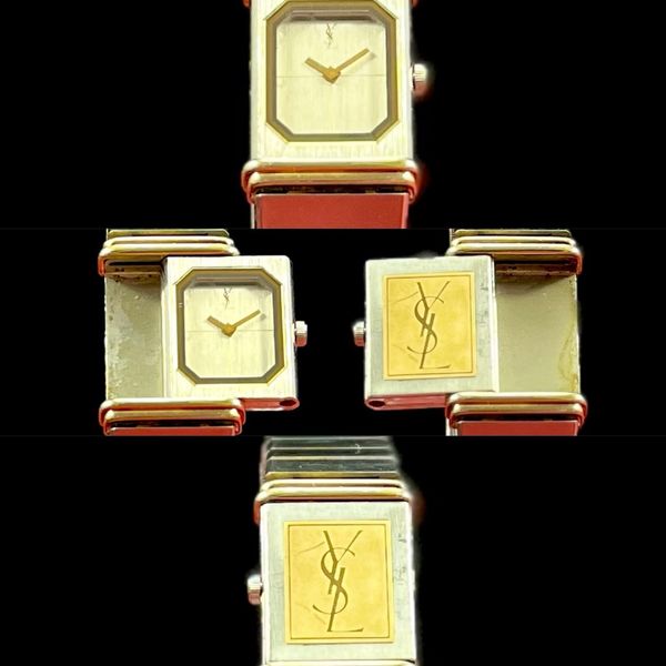 YSL x Citizen Reverso 2200-221907Y Vintage Yves Saint-Laurent ...
