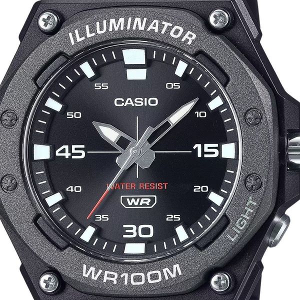 Casio Standard Analog Resin Strap Black Dial Quartz MW-620H-1AV 100M ...