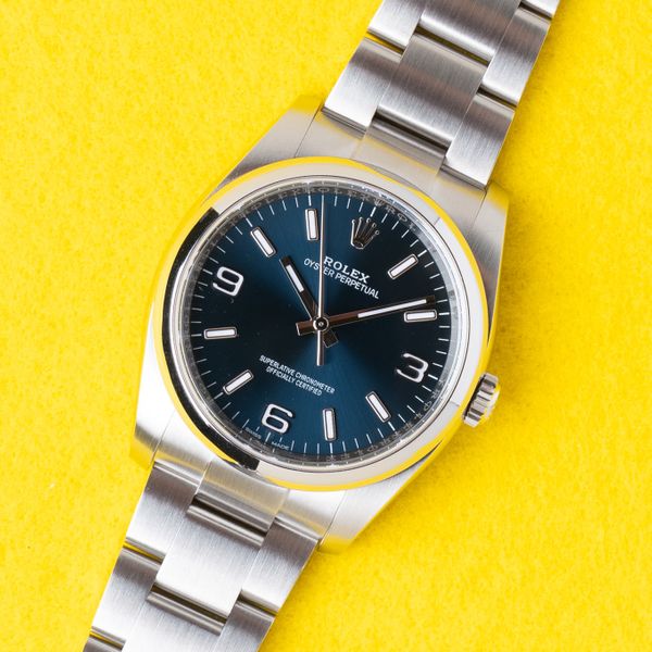 FS: 2017 Rolex Oyster Perpetual 116000 Blue 3-6-9 Warranty Card, RSC ...
