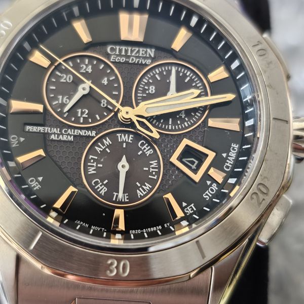 citizen eco drive perpetual calendar Alarm watch signature collection ...