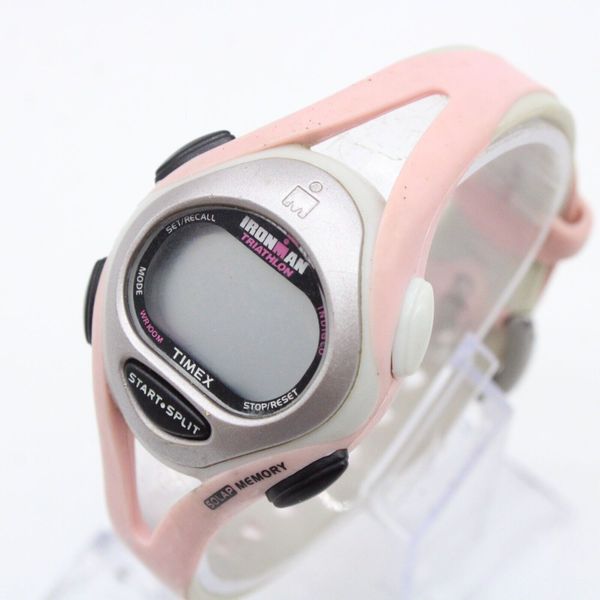 Timex Digital Watch Women Beige Tone Ironman Steel Classic Beige Rubber ...