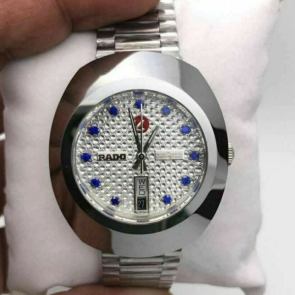 Vintage Rado Diastar Automatic 36mm White Dial Men’s Wrist Watch Blue ...