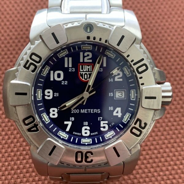 Luminox 6100/6200 All Stainless Dive Watch - Blue Face | WatchCharts ...