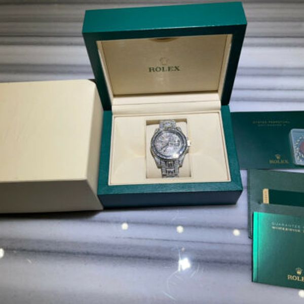 Rolex GMT Master II 116710 Watch 25+ CTTW Baguette Diamonds Bussdown ...