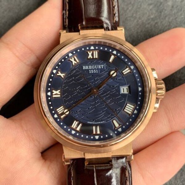 Breguet MARINE Series 5517 Sun Ray Dial Men's Watch 40mm | WatchCharts ...