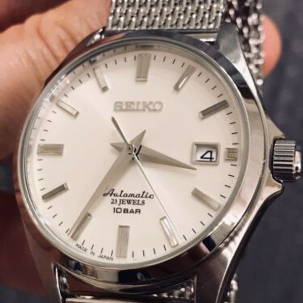 SEIKO SZSB011 “Baby GS” Automatic Men’s Watch w/Milanese Geckota mesh ...