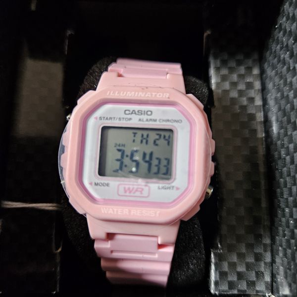 Girls kids Casio LA-20WH Illuminator Digital Classic Pink Sport Watch ...