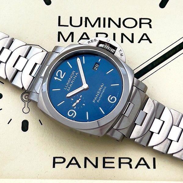 Panerai Luminor Marina Specchio Blu 44mm / PAM01316 / 2022 Triple Box ...